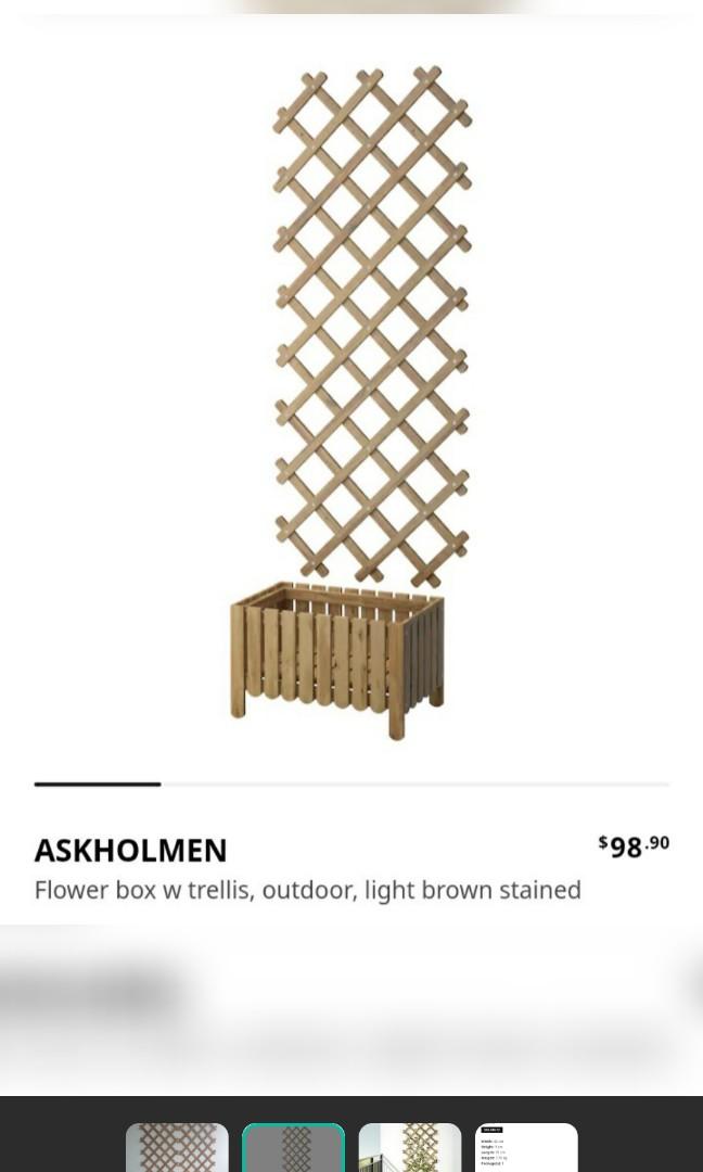 Askholmen flower box & trellis, Furniture & Home Living, Outdoor ...