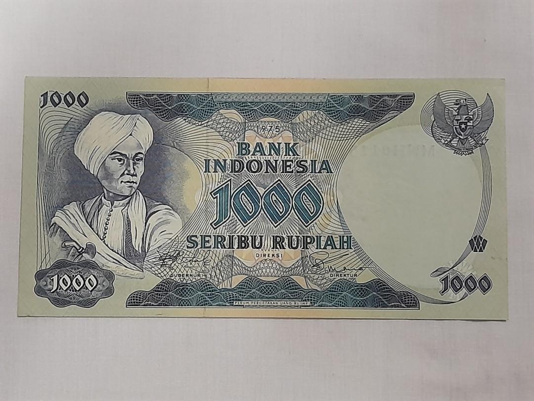 Bank Indonesia 1000 Seribu Rupiah 1975, Hobbies & Toys, Memorabilia ...
