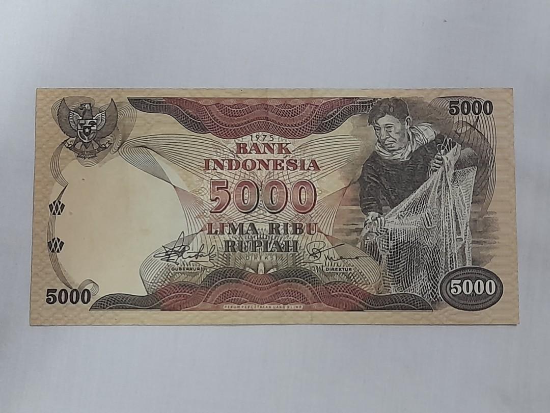 Bank Indonesia 5000 Lima Ribu Rupiah 1975, Hobbies & Toys, Memorabilia ...