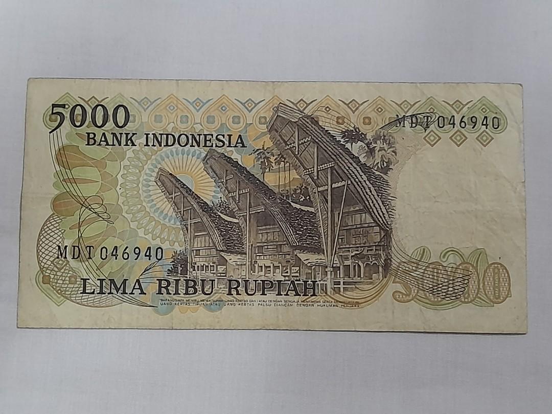 Bank Indonesia 5000 Lima Ribu Rupiah 1980, Hobbies & Toys, Memorabilia ...