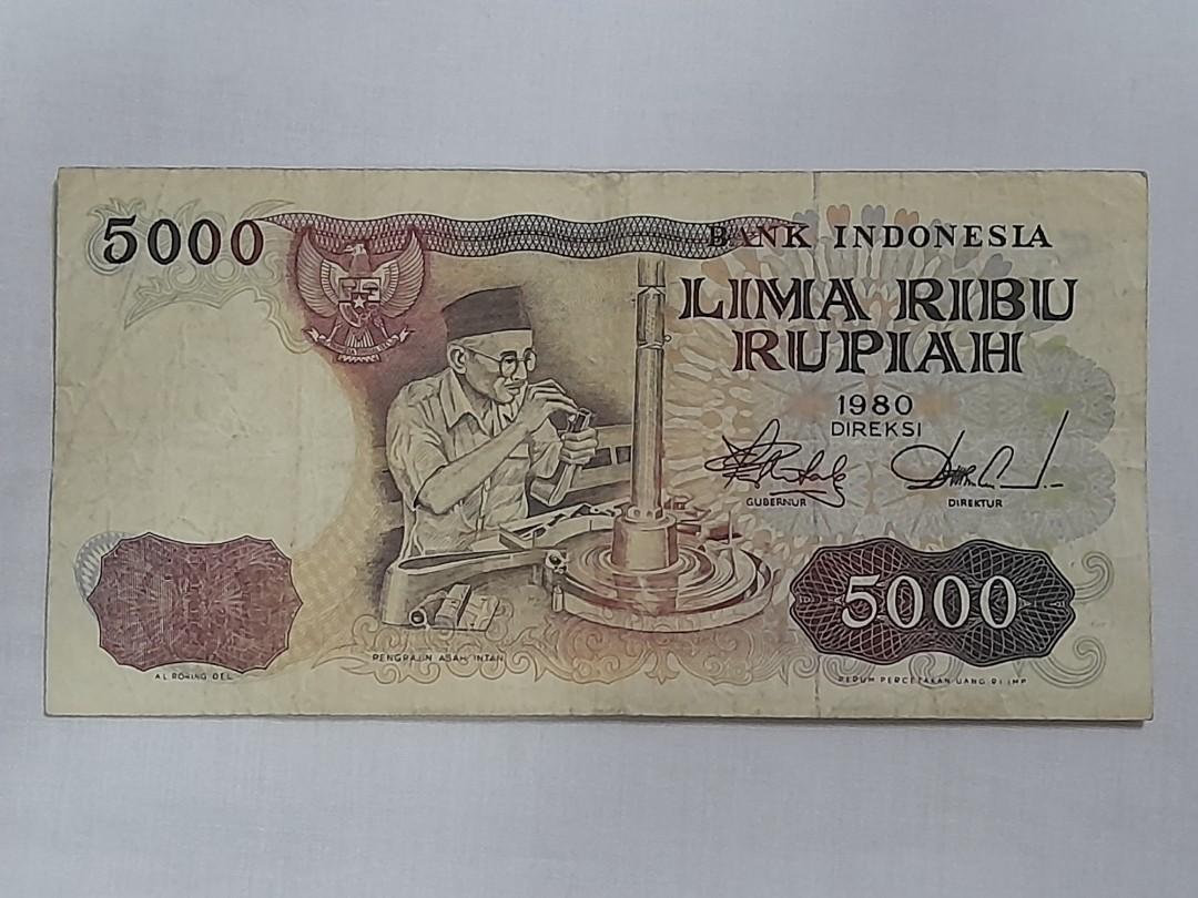 Bank Indonesia 5000 Lima Ribu Rupiah 1980, Hobbies & Toys, Memorabilia ...