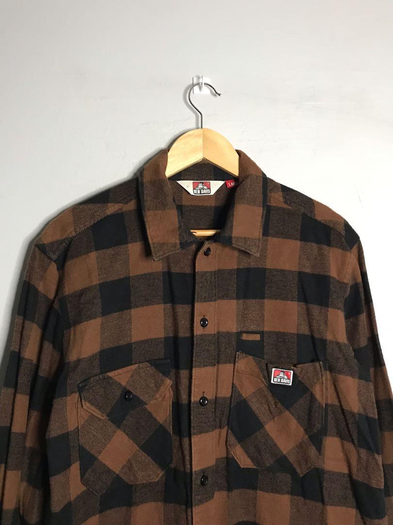 Ben Davis - Flannel, Men's Fashion, Tops & Sets, Formal Shirts on Carousell