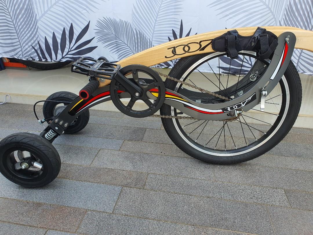 Bowqi folding halfbike tricycle 3 wheels bicycle half bike, Sports ...