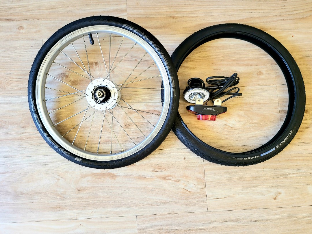 Brompton Dynamo- front wheel and lights, Sports Equipment, Bicycles ...