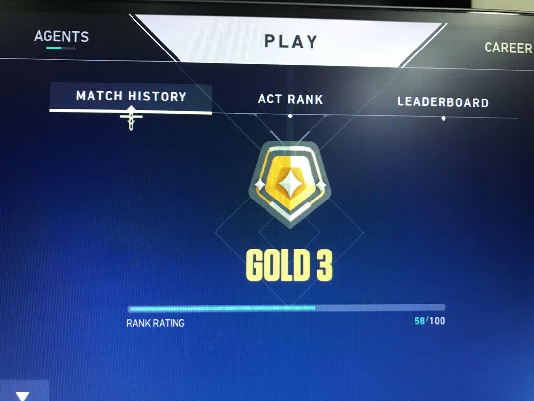 GOLD 3 ACCOUNT VALORANT, Video Gaming, Video Games, Others on Carousell
