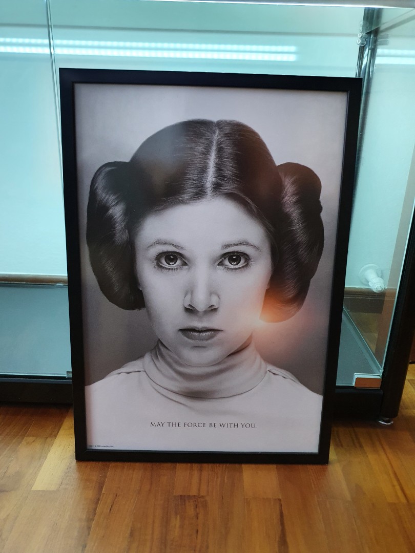 Custom Framed Star Wars Official Princess Leia art print / poster ...