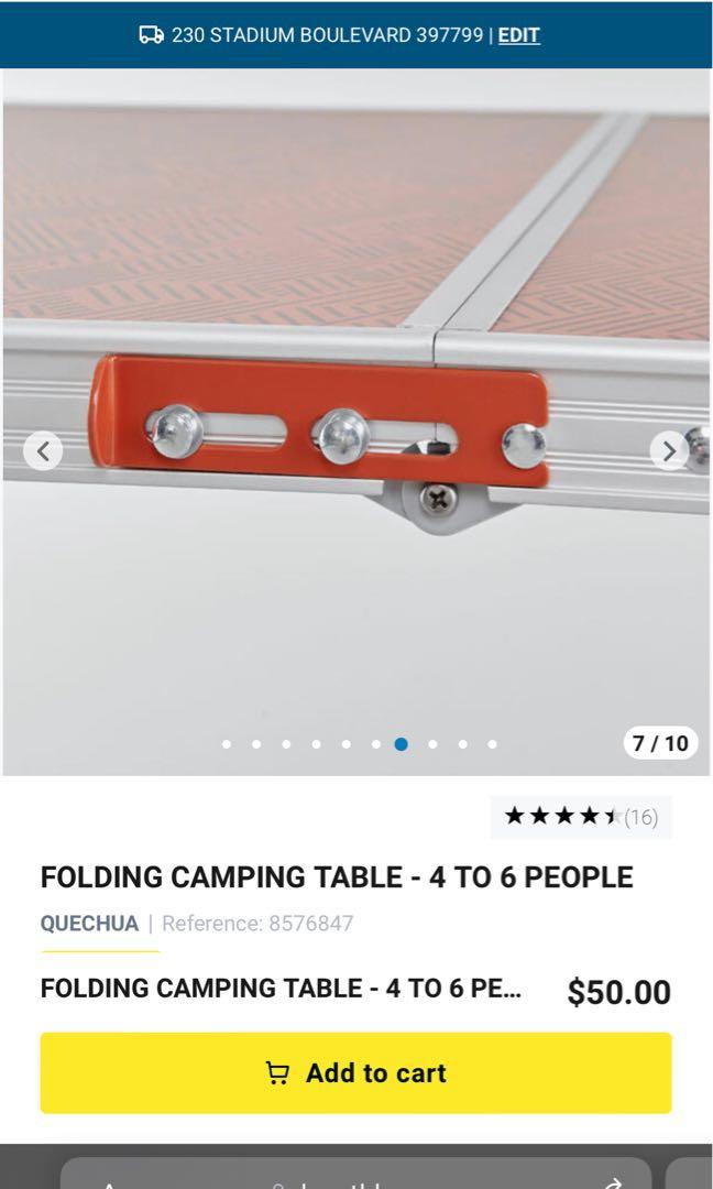 Decathlon Camp Table for 4-6 pax, Sports Equipment, Hiking & Camping on ...