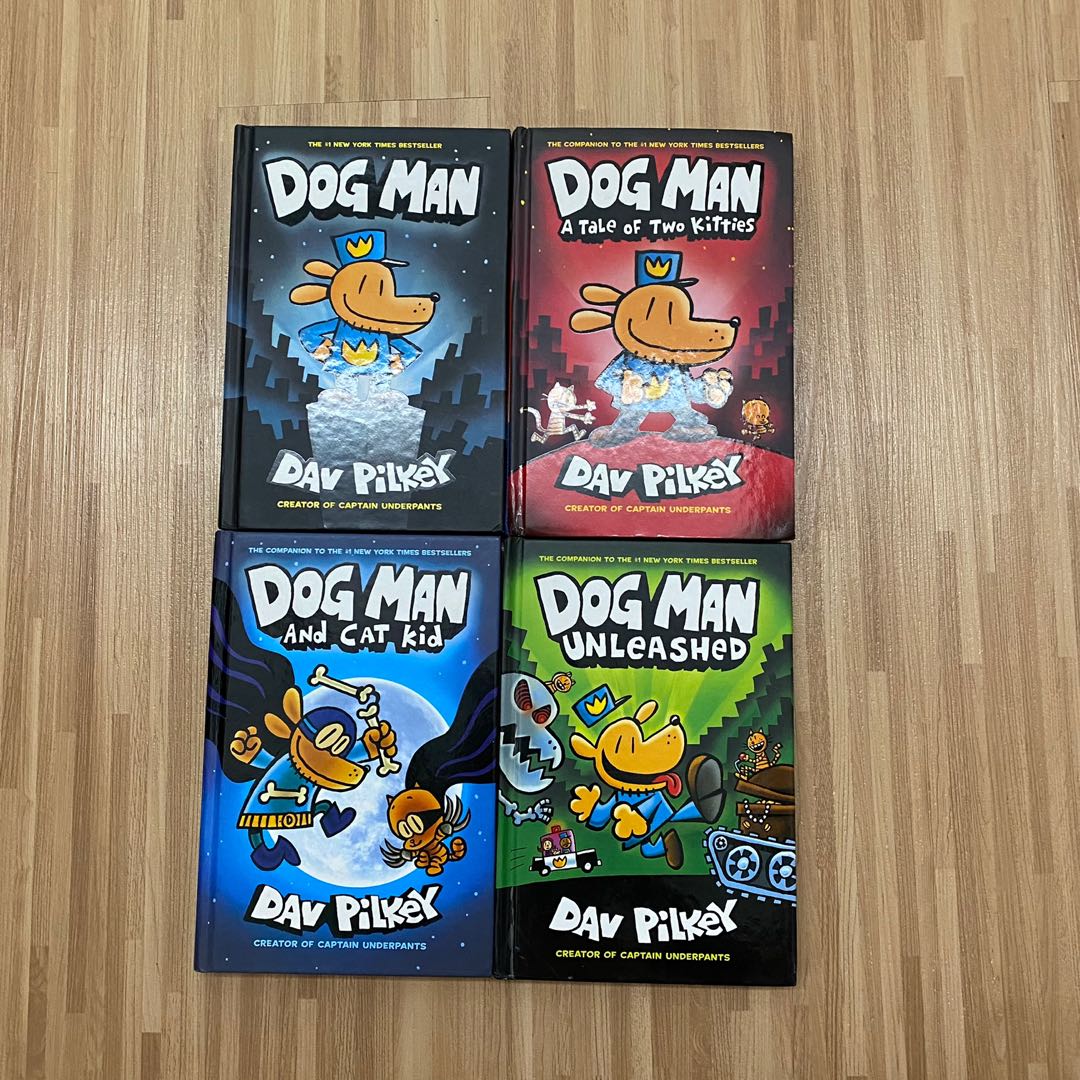 Dog Man Dogman Hard Cover Colour Hardcover Color Comic Book 1 - 4 (Dav ...