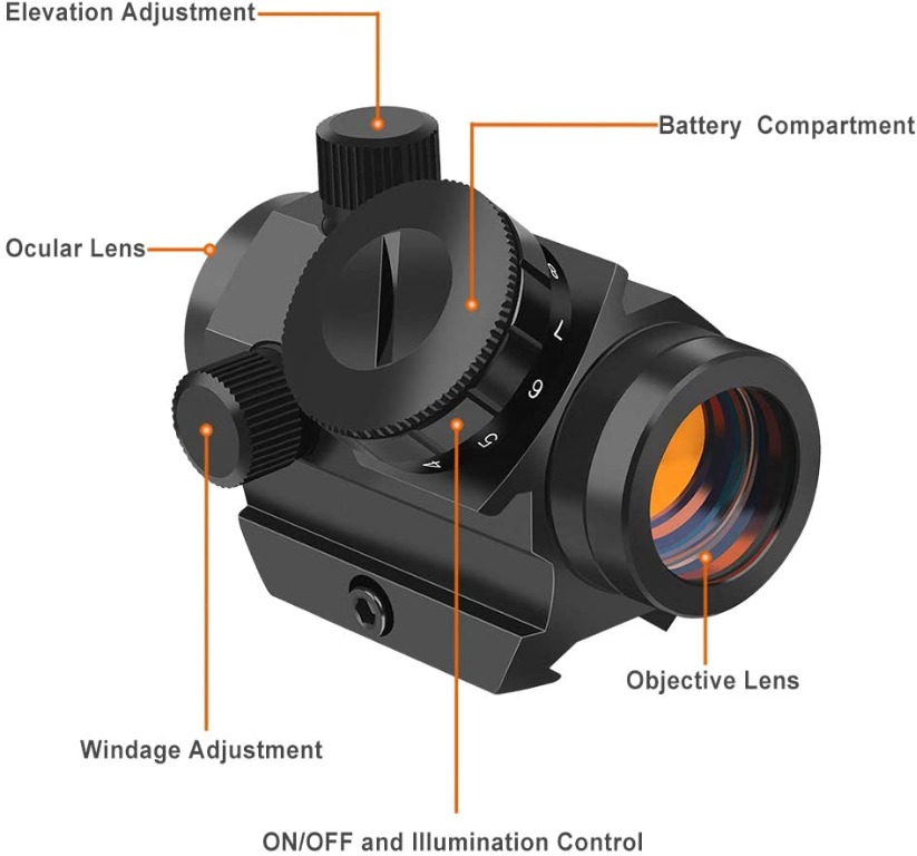 Feyachi RDS-25 Red Dot Sight 4 MOA Micro Red Dot Gun Sight Rifle Scope ...