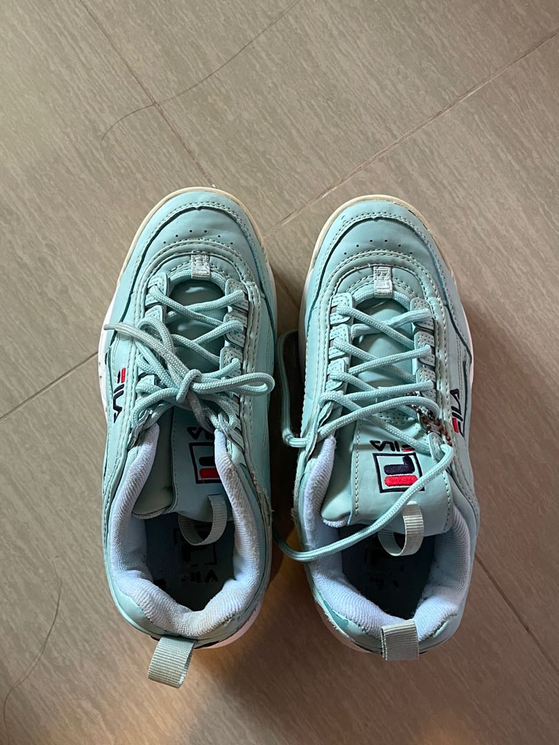 Fila Raptor Light Blue, Women's Fashion, Footwear, Sneakers on Carousell