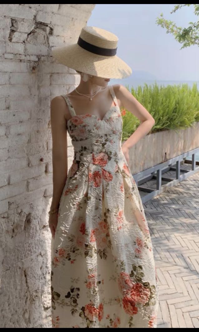 French vintage midi dress, Women's Fashion, Dresses & Sets, Dresses on ...