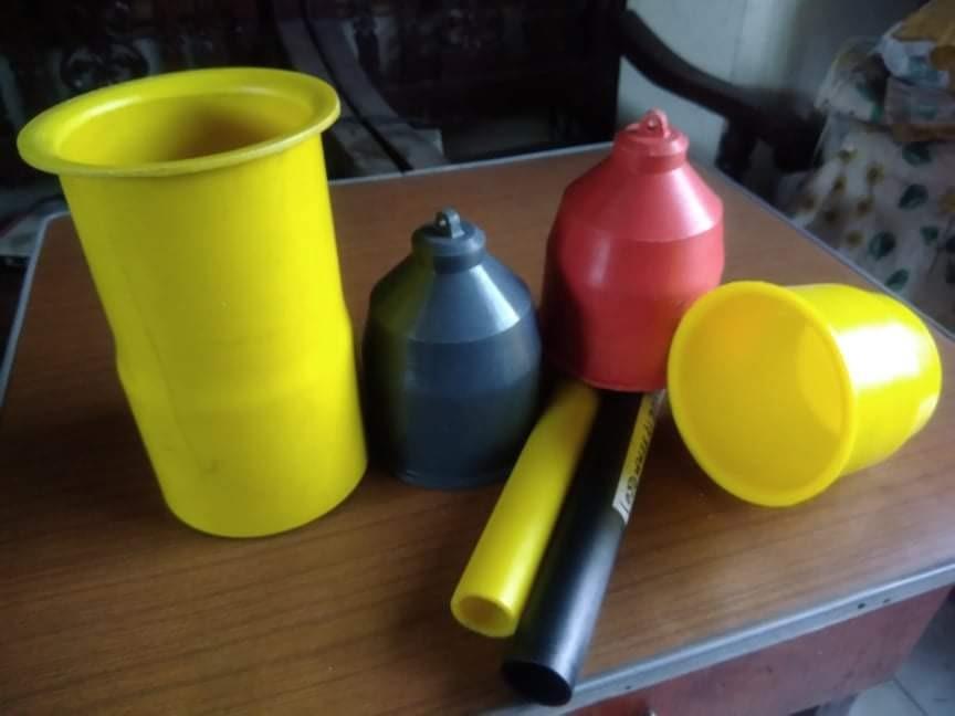 HDPE Pipes for Telecom, Fiber optics, Elbow end bell, End cap, PVC 114. ...
