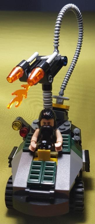 Lego Mandarin in a small buggy with a flamethrower from Iron Man vs ...