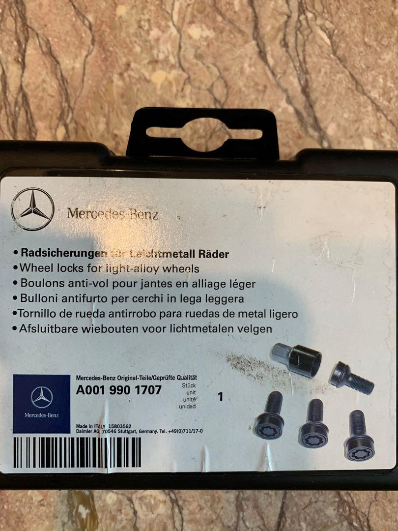 Mercedes wheel locks, Car Accessories, Tyres & Rims on Carousell