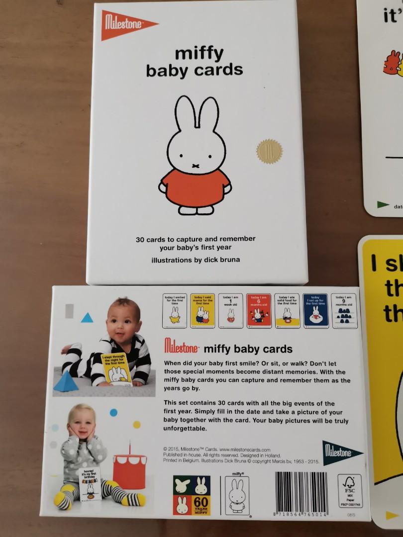 Milestone Miffy baby cards, Babies & Kids, Babies & Kids Fashion on ...