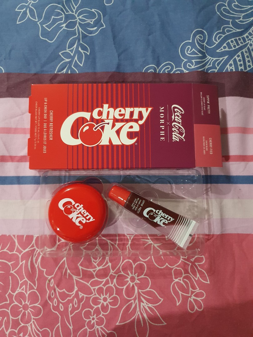Morphe x Coca Cola Cherry Refresher Lip & Cheek Duo (Blush + Lip Gloss ...