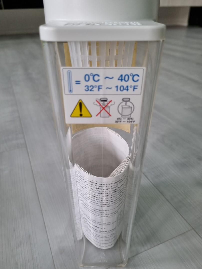 Muji Acrylic Water Pitcher Jug w Infuser, Furniture & Home Living ...