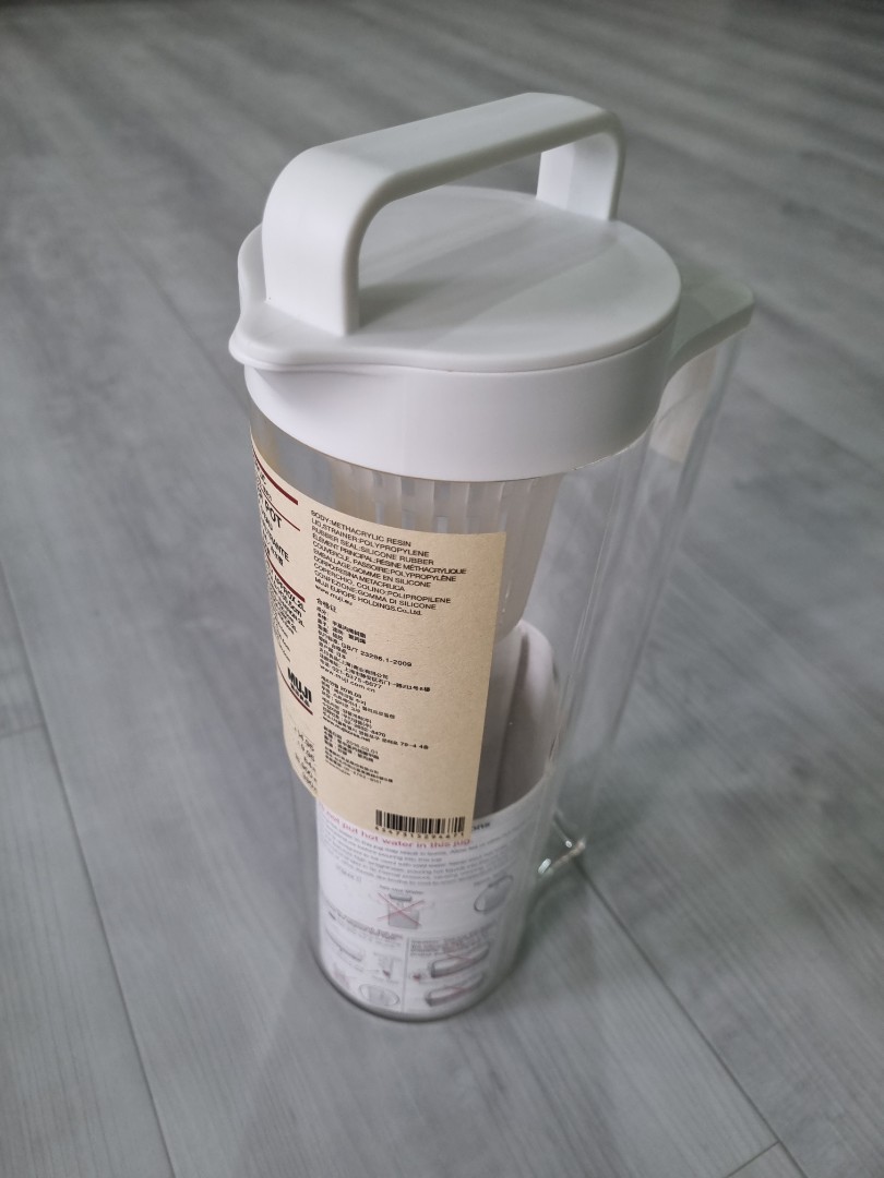 Muji Acrylic Water Pitcher Jug w Infuser, Furniture & Home Living ...