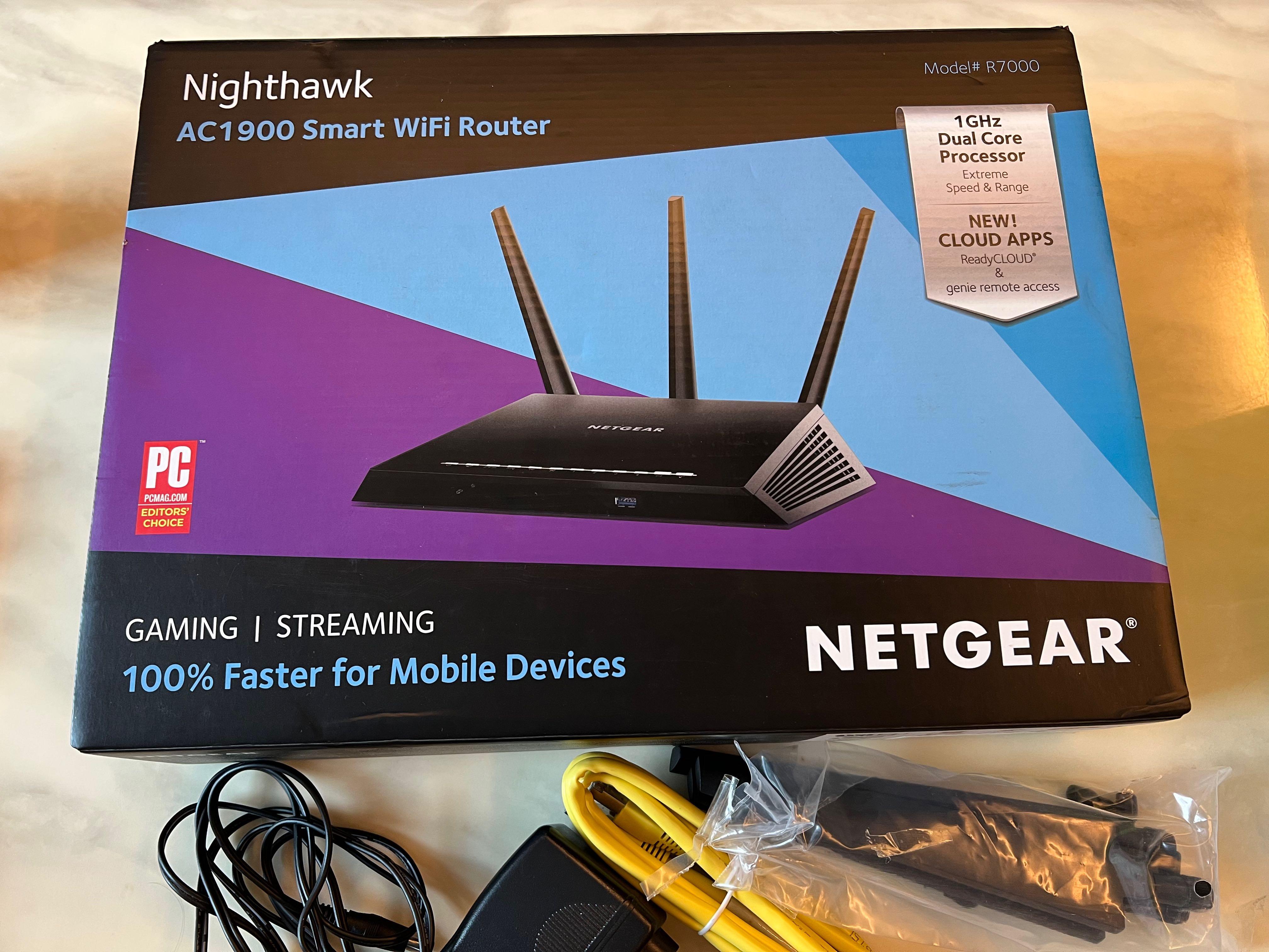 Netgear Nighthawk R7000 AC1900 smart Wi-Fi router, Computers & Tech, Parts & Accessories ...