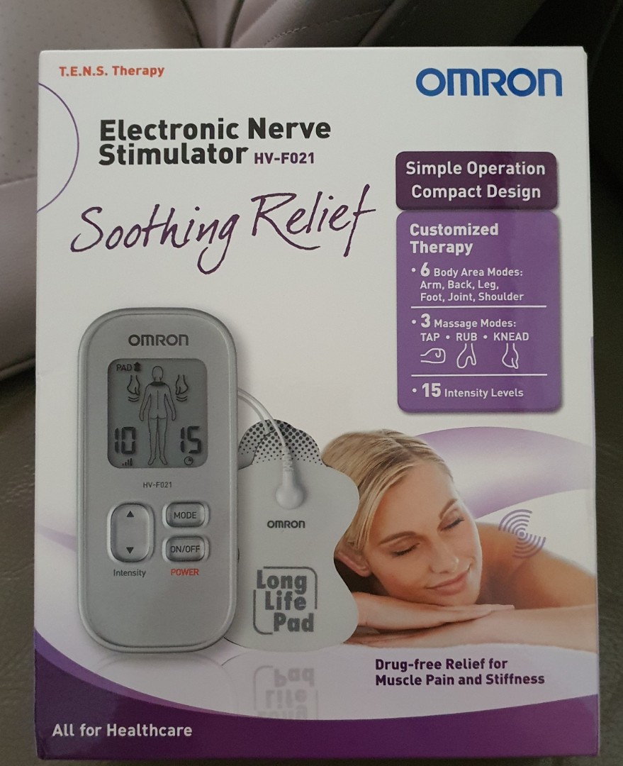 Omron TENS HV-F021 (Electronic nerve stimulator), Health & Nutrition, Massage Devices on Carousell
