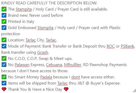 Our Lady of Guadalupe Stampita / Holy Card / Prayer Card, Hobbies ...