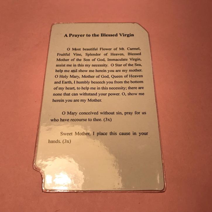 Our Lady of Mount Carmel Stampita / Holy Card / Prayer Card, Hobbies ...