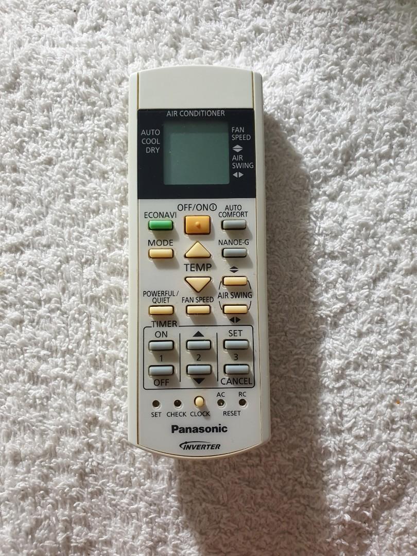 Panasonic Inverter Aircon Remote Control, TV & Home Appliances, Air ...