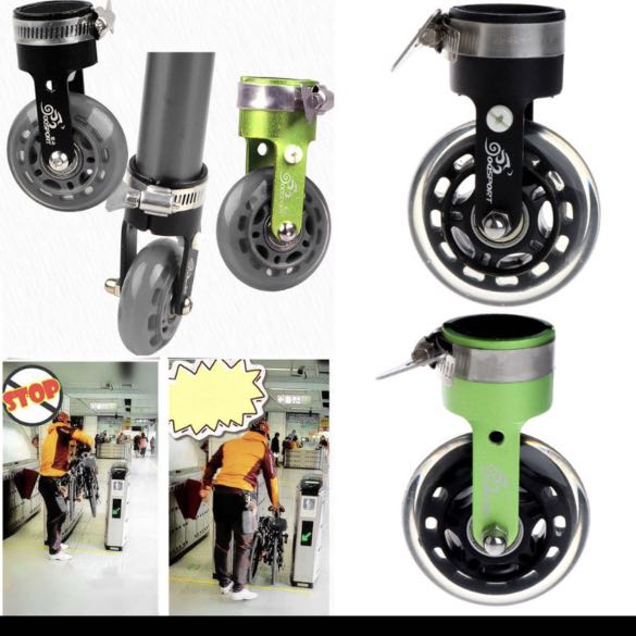 Portable Folding Bike Auxiliary Roller Wheel Foldable Bicycle, Sports ...