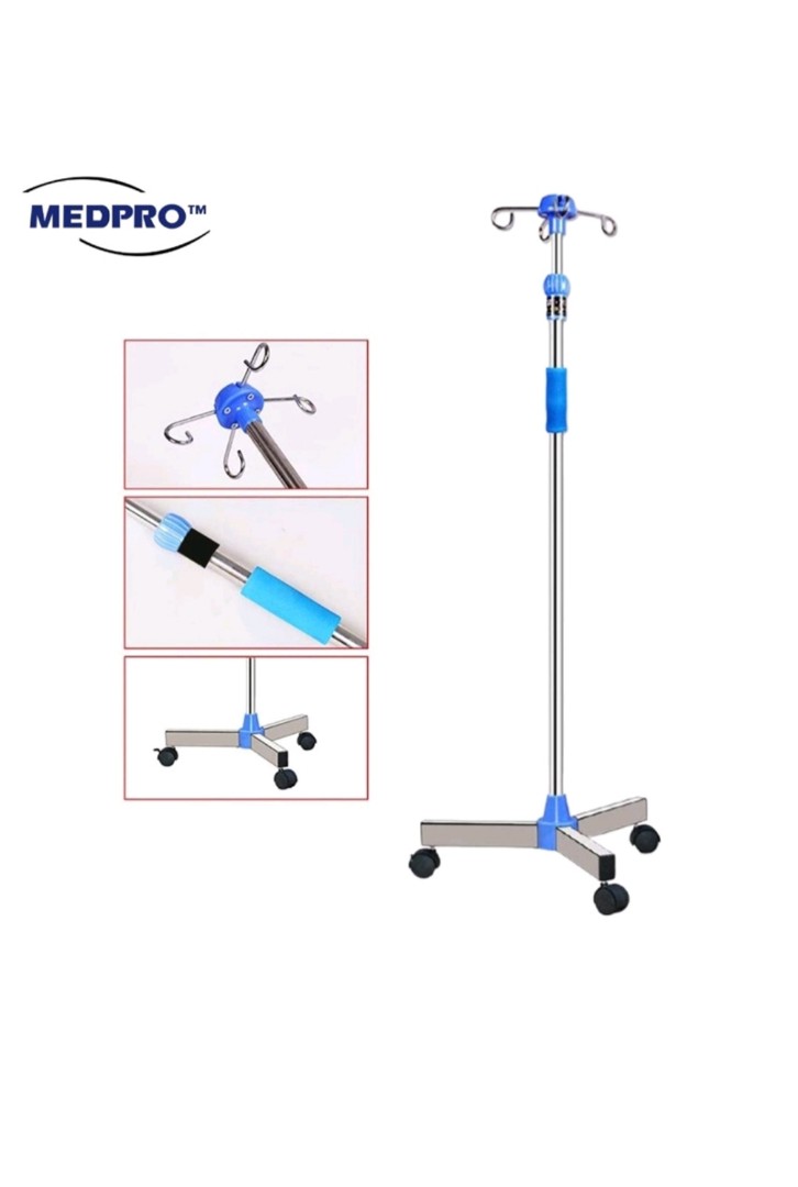 Portable IV Infusion Drip Stand, Health & Nutrition, Medical Supplies ...