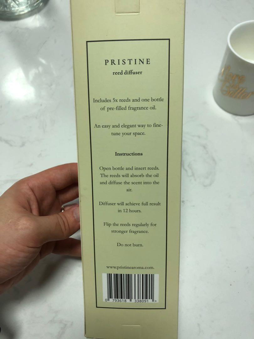 Pristine Reed Diffuser 180ml Brand New Beauty And Personal Care