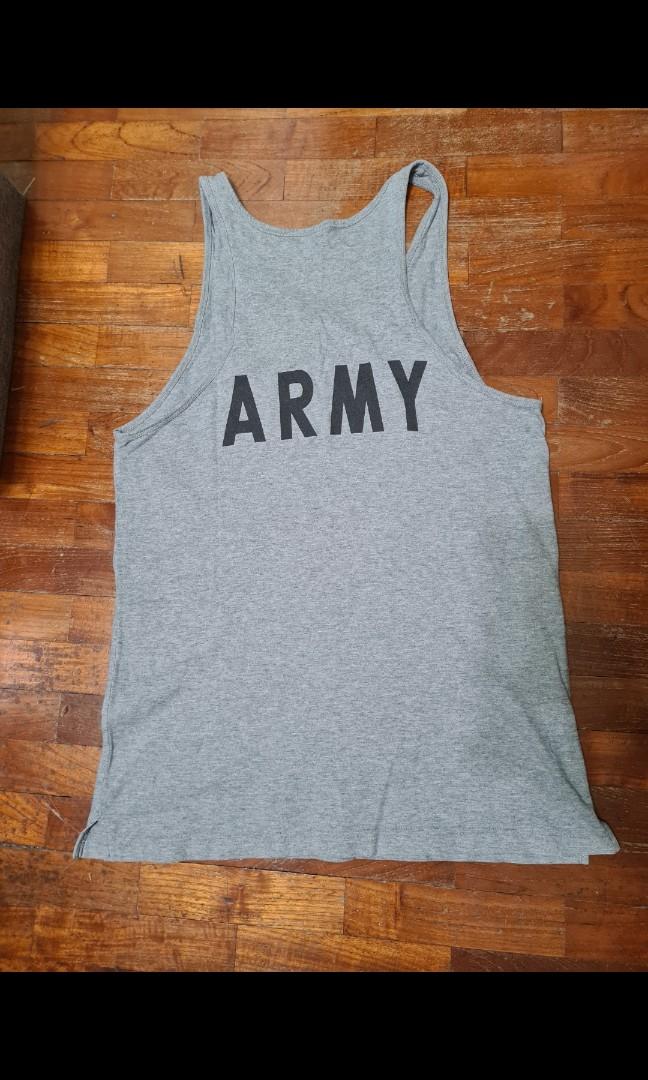 SAF Army Singlet, Men's Fashion, Tops & Sets, Tshirts & Polo Shirts on ...