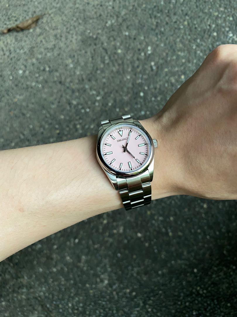 Seiko Mod Pastel Pink, Luxury, Watches on Carousell