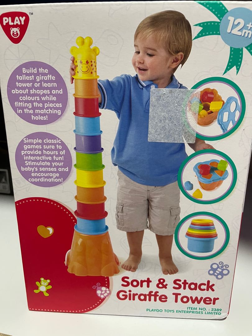 Sort and stack giraffe tower, Babies & Kids, Infant Playtime on Carousell