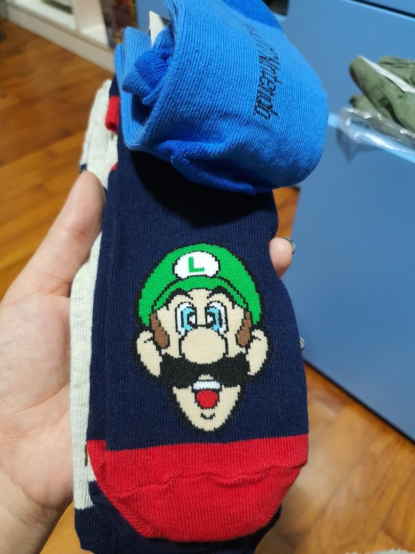Super Mario socks, Babies & Kids, Babies & Kids Fashion on Carousell