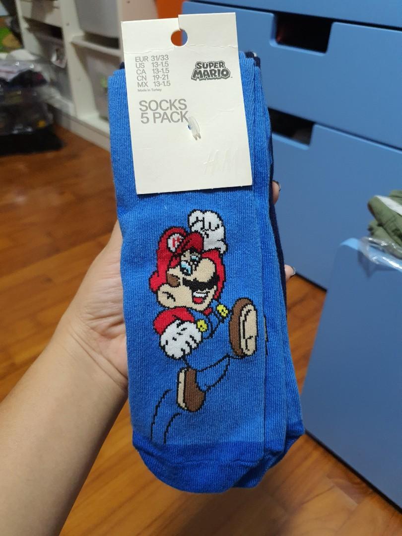 Super Mario socks, Babies & Kids, Babies & Kids Fashion on Carousell