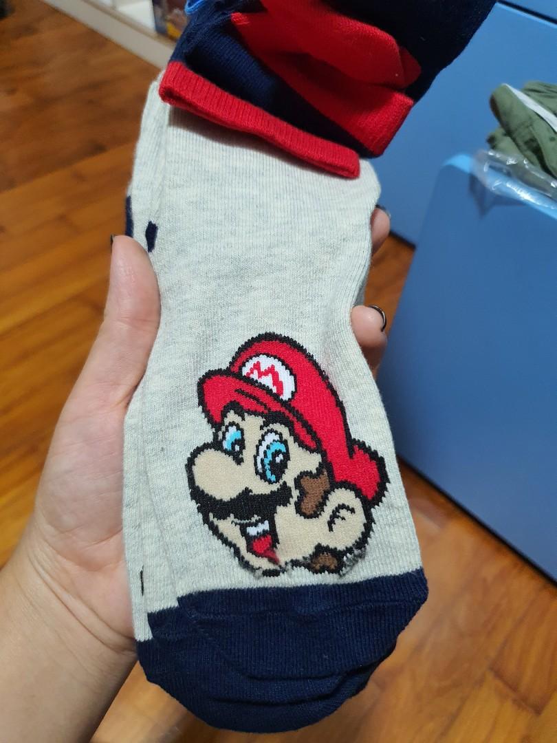 Super Mario socks, Babies & Kids, Babies & Kids Fashion on Carousell