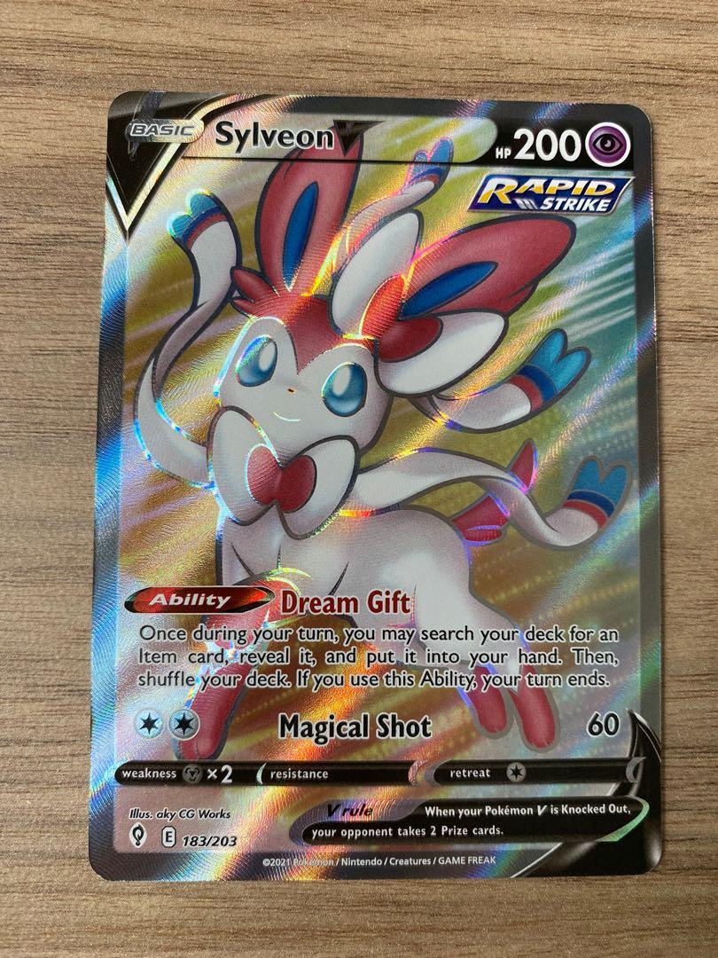 Sylveon v full art evolving skies, Hobbies & Toys, Toys & Games on ...