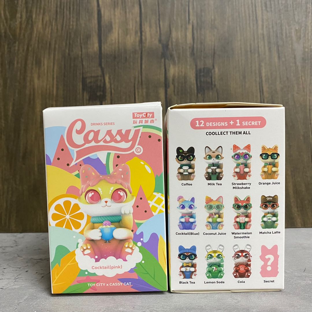 現貨｜玩具城市Toy City Cassy Cat 飲品系列 全新未拆, 書籍、休閒與玩具, 玩具、公仔、桌遊在旋轉拍賣