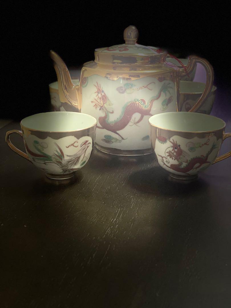 Traditional dragon & Phoenix Tea Pot, Furniture & Home Living ...