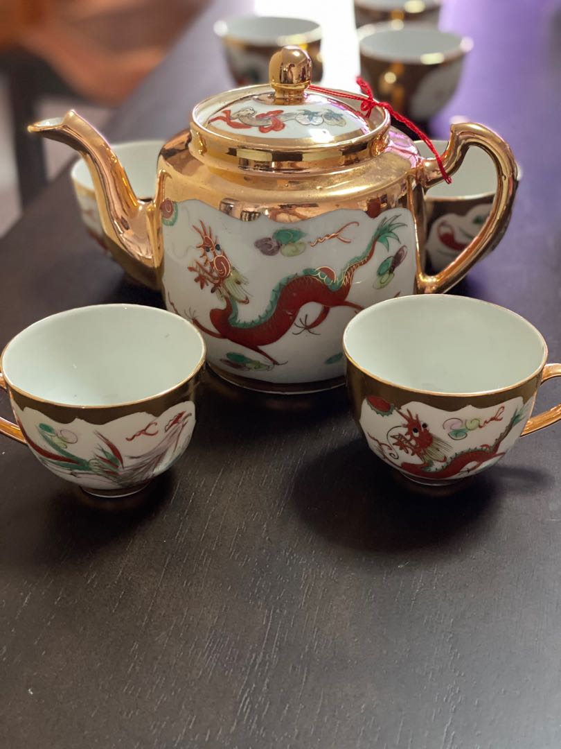 Traditional dragon & Phoenix Tea Pot, Furniture & Home Living ...