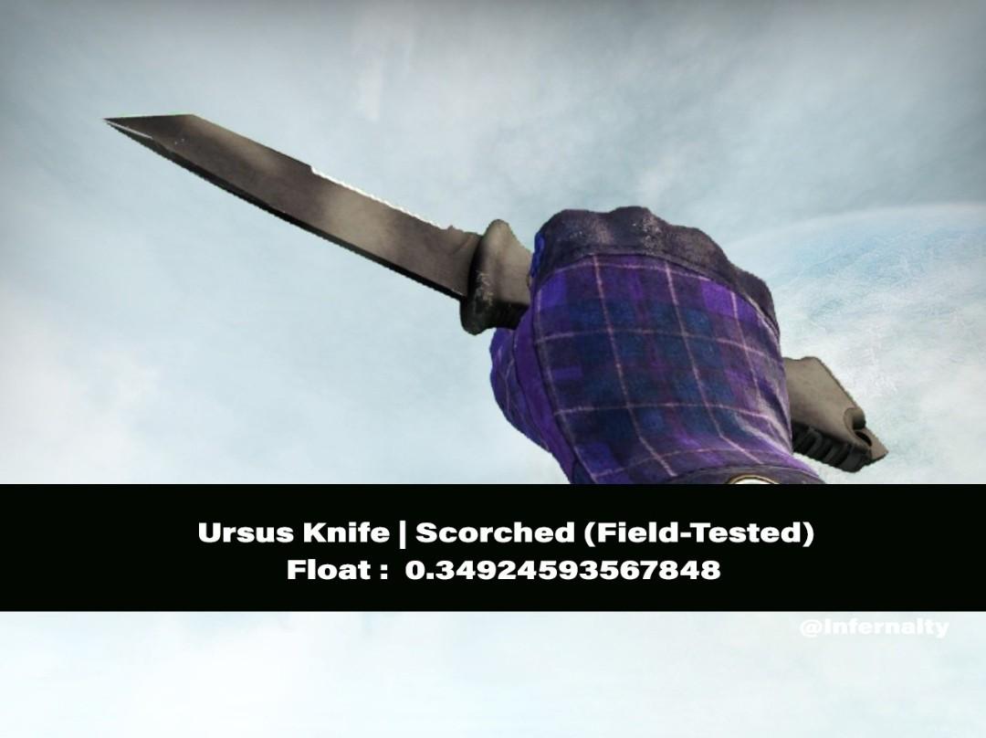 Ursus Knife Scorched FT CSGO SKINS KNIVES, Video Gaming, Gaming ...