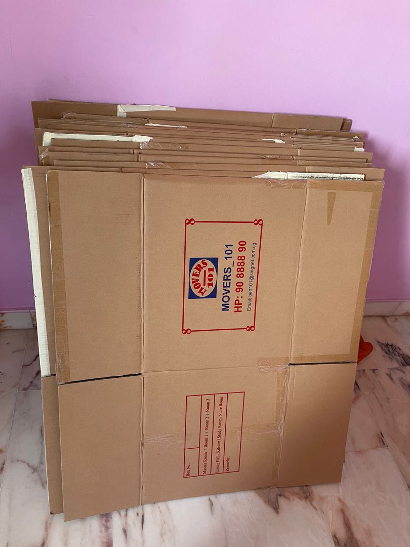 Used boxes for moving, Furniture & Home Living, Home Improvement ...