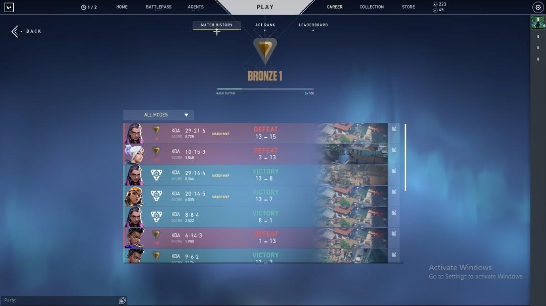 Valorant Bronze 1 account Oni phantom Minima phantom, Video Gaming ...