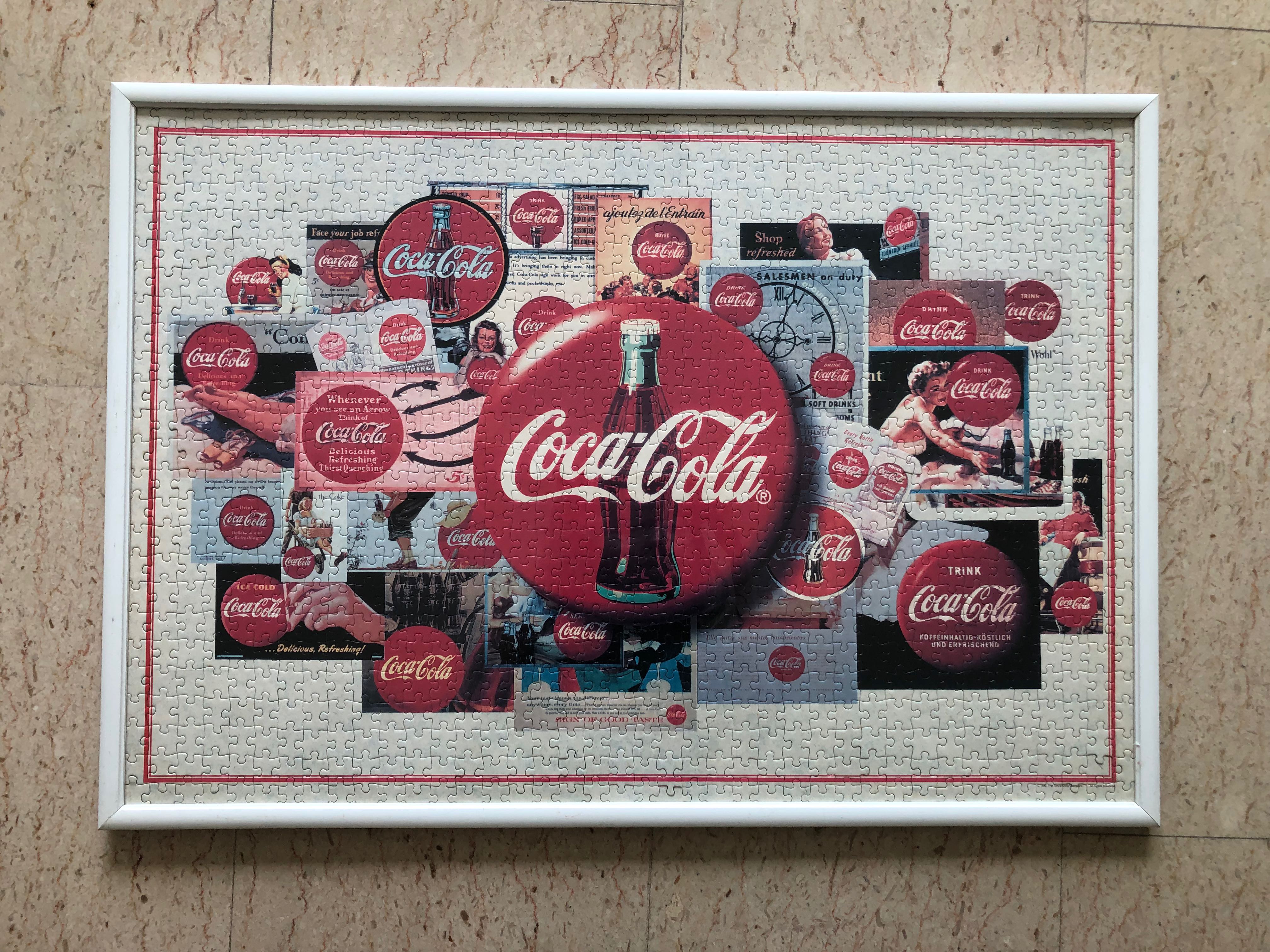 vintage coca cola puzzle (frame included), Hobbies & Toys, Toys & Games ...