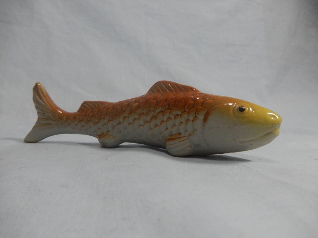 Vintage hand crafted ceramic koi carp circa mid 20th Century retired ...
