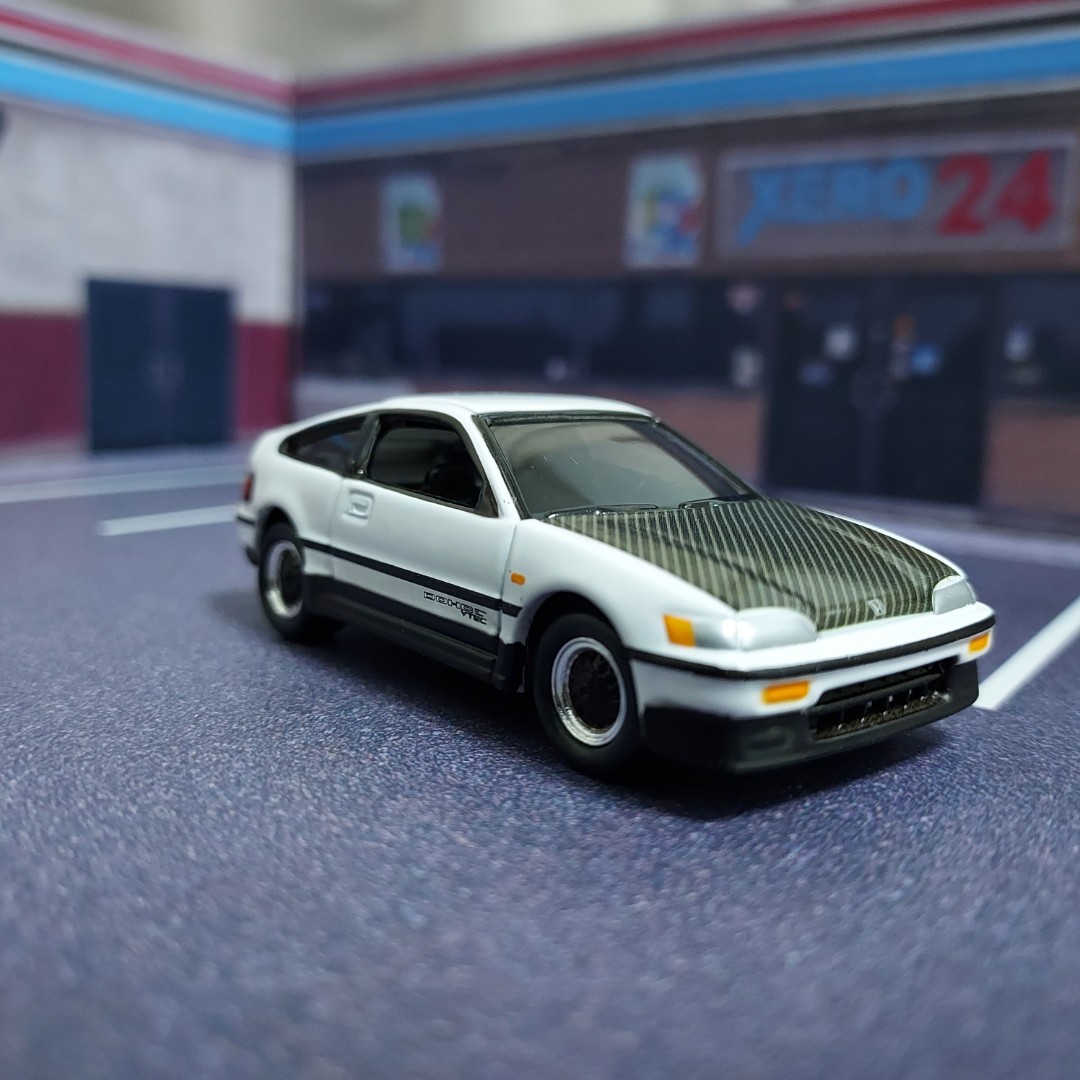 1/64 Honda CRX white with carbon hood JDM version, Hobbies & Toys, Toys ...