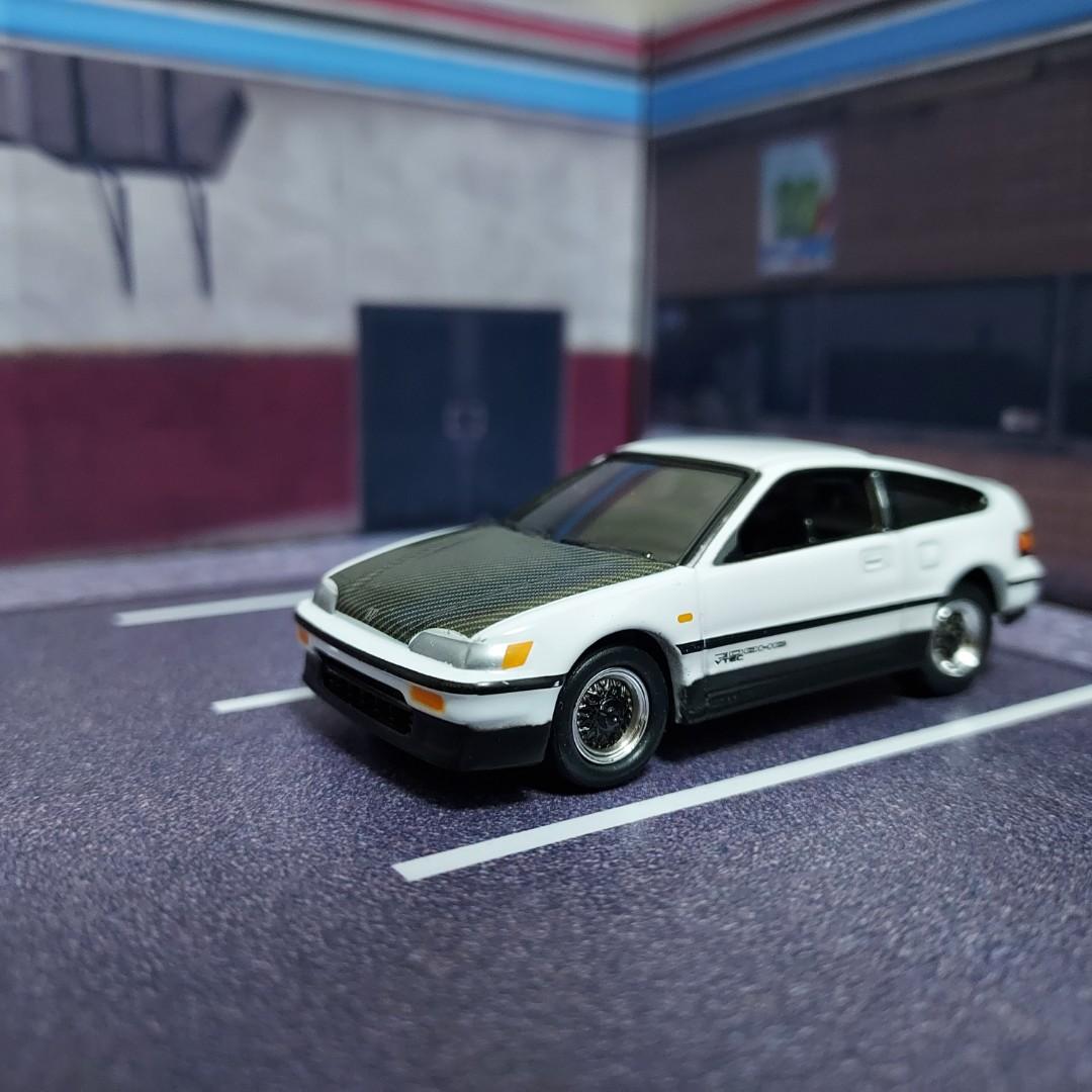 1/64 Honda CRX white with carbon hood JDM version, Hobbies & Toys, Toys ...