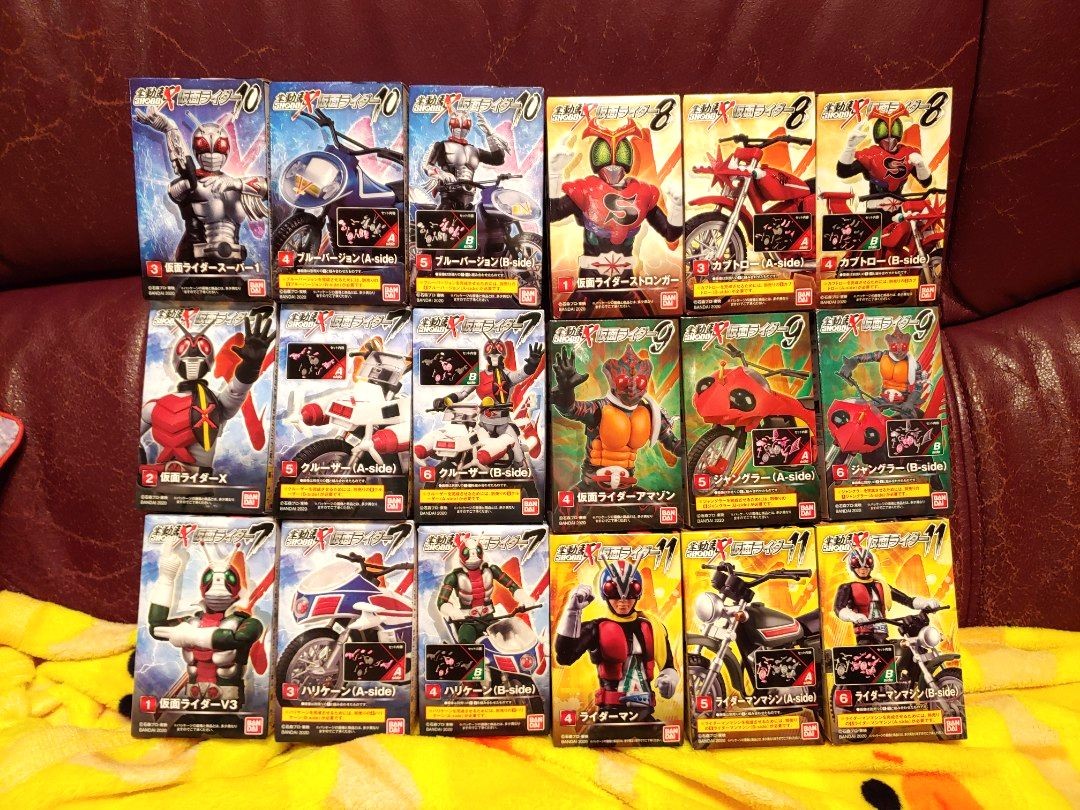 全新 幪面超人 掌動驅 Shodo X 7 8 9 10 11 v3 X 怪金剛 AMZ 強者 Super one 6套人車, 興趣及遊戲, 玩具 & 遊戲類 - Carousell