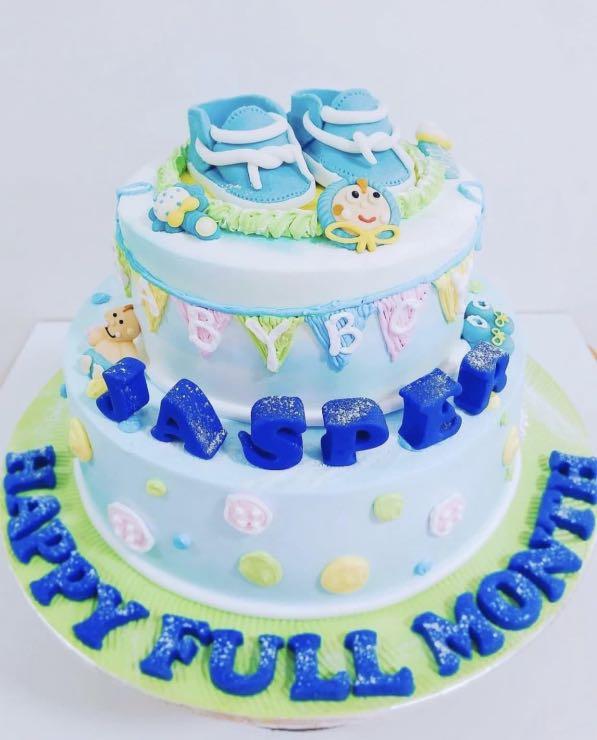 Full Month Design Cake, Food & Drinks, Homemade Bakes on Carousell