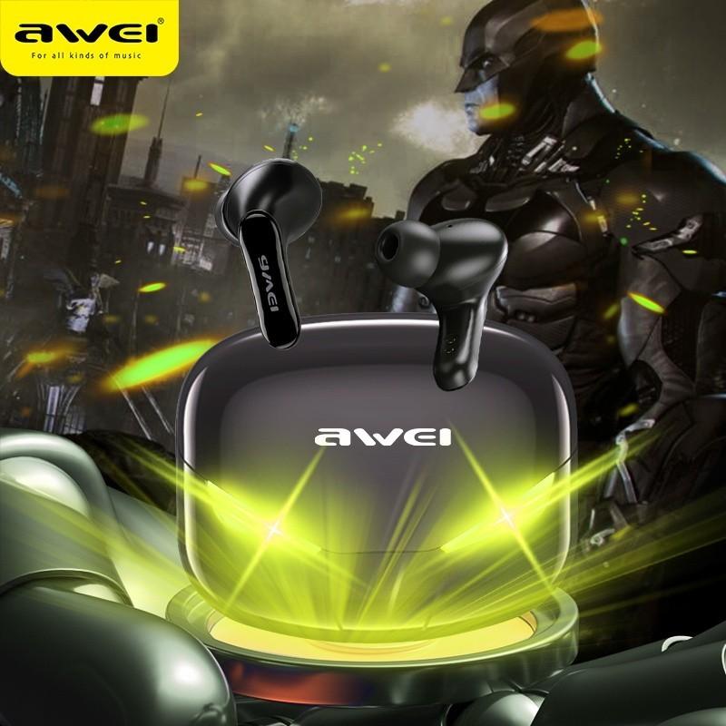 Awei TWS-T35 Gamepods Earbuds Bluetooth 5.0 Alien Shape Ultra Low ...